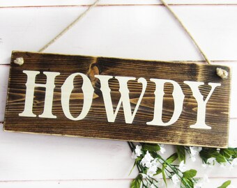 Howdy welcome sign | Etsy