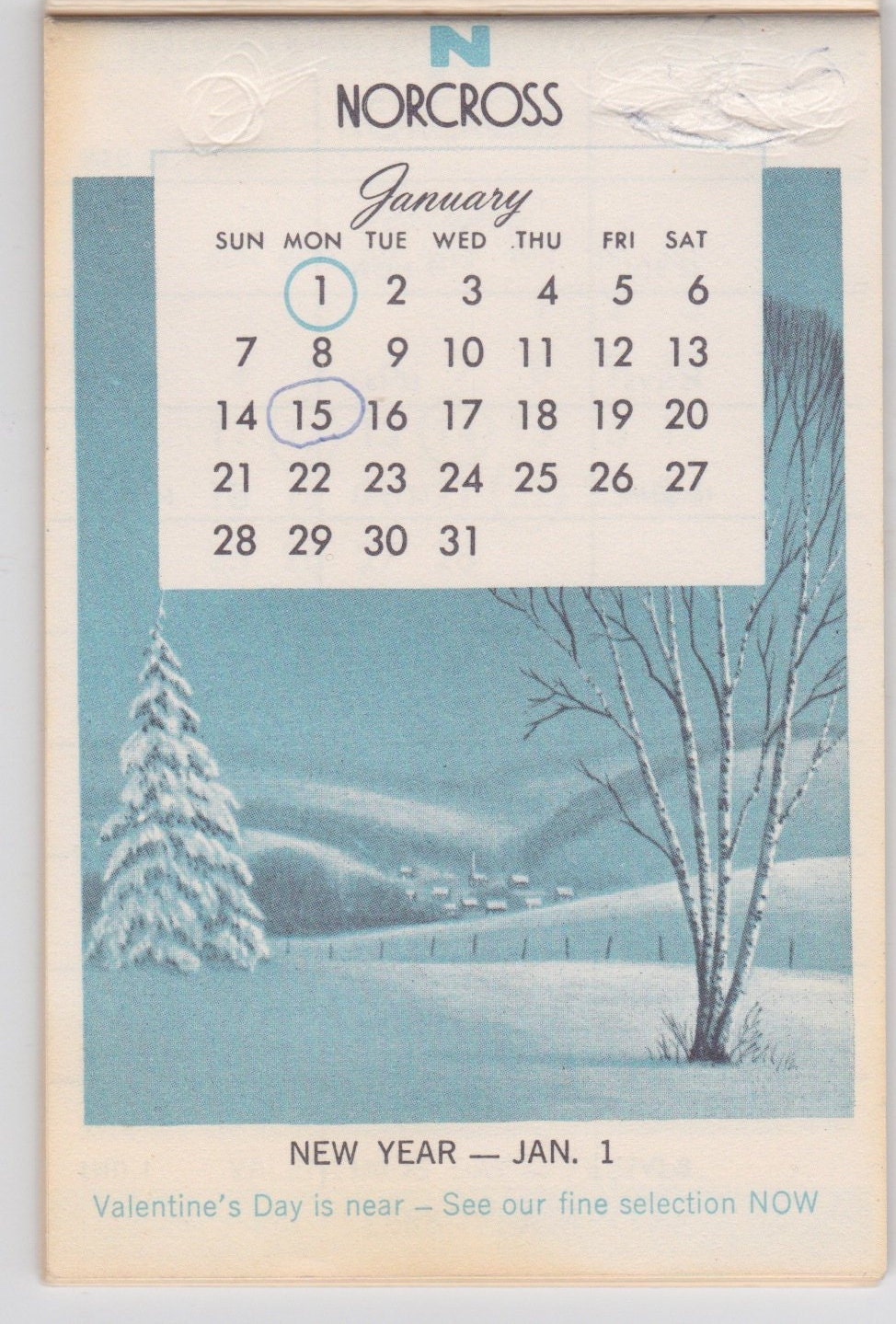 Vintage 1962 Norcross Blue Book Calendar With Easel Back - Etsy