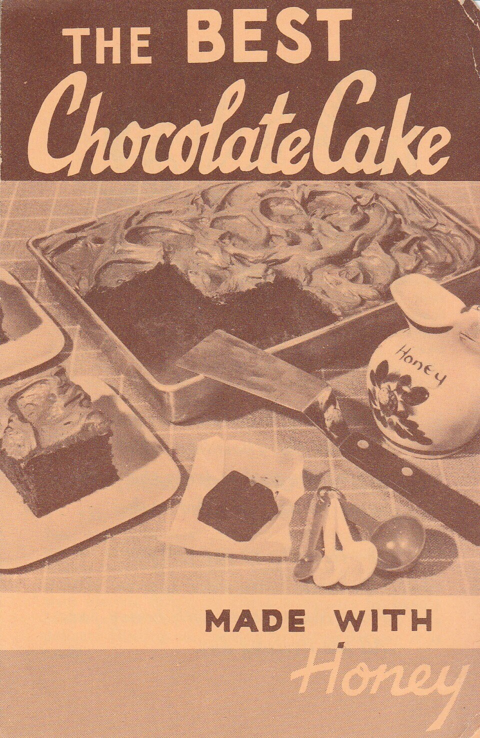 Vintage 1940s Chocolate Cake Recipe Leaflet From the American Honey ...
