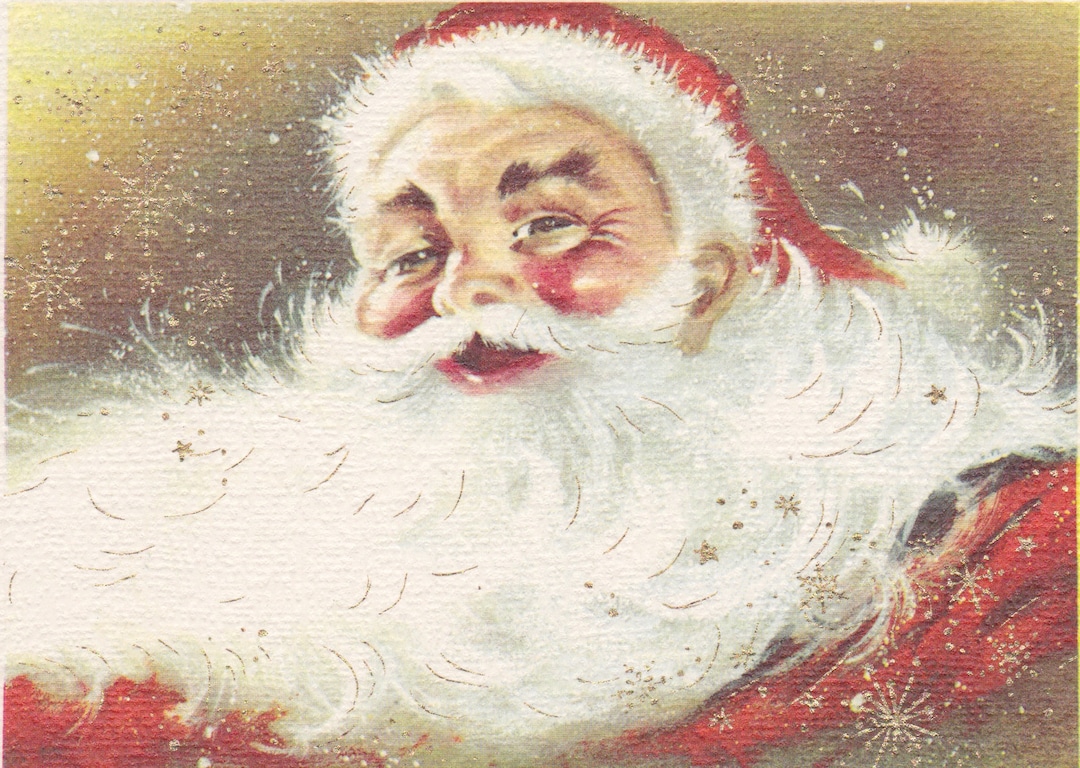 1960s Christmas Card With Santa Theme, by Carrington - Etsy Canada