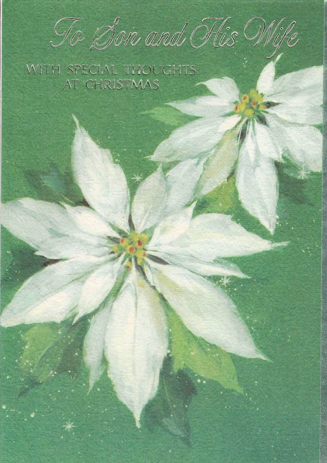 Unused 1960s Christmas Card From Ambassador Cards -- "to Son and His ...