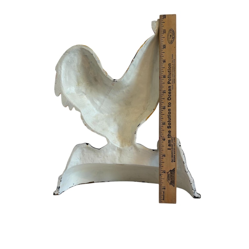 Vintage Cast Iron Rooster Doorstop Chicken Country Farmhouse Large 12 ...