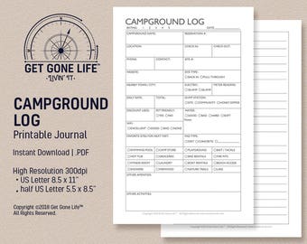 Printable Rv Log - Etsy