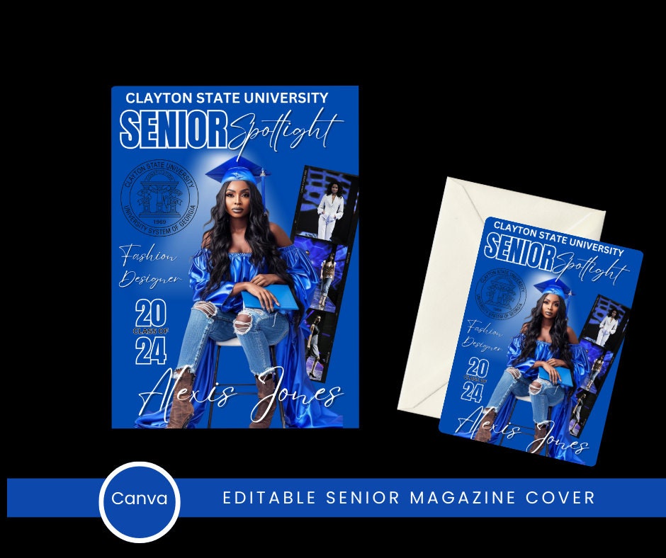 Senior Edition Graduation Magazine Customizable Templates Editable ...