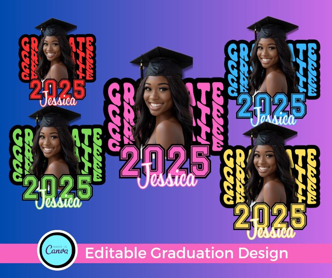 Graduation Canva Editable Template, Graduation Custom 2025 ...