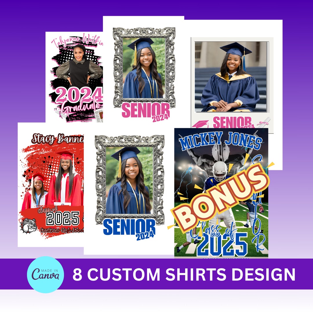 Customizable Graduation T Shirt Designs Plus BONUS Design Editable ...