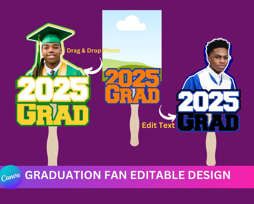 Graduation Fan Customizable Templates | Editable Canva Designs ...