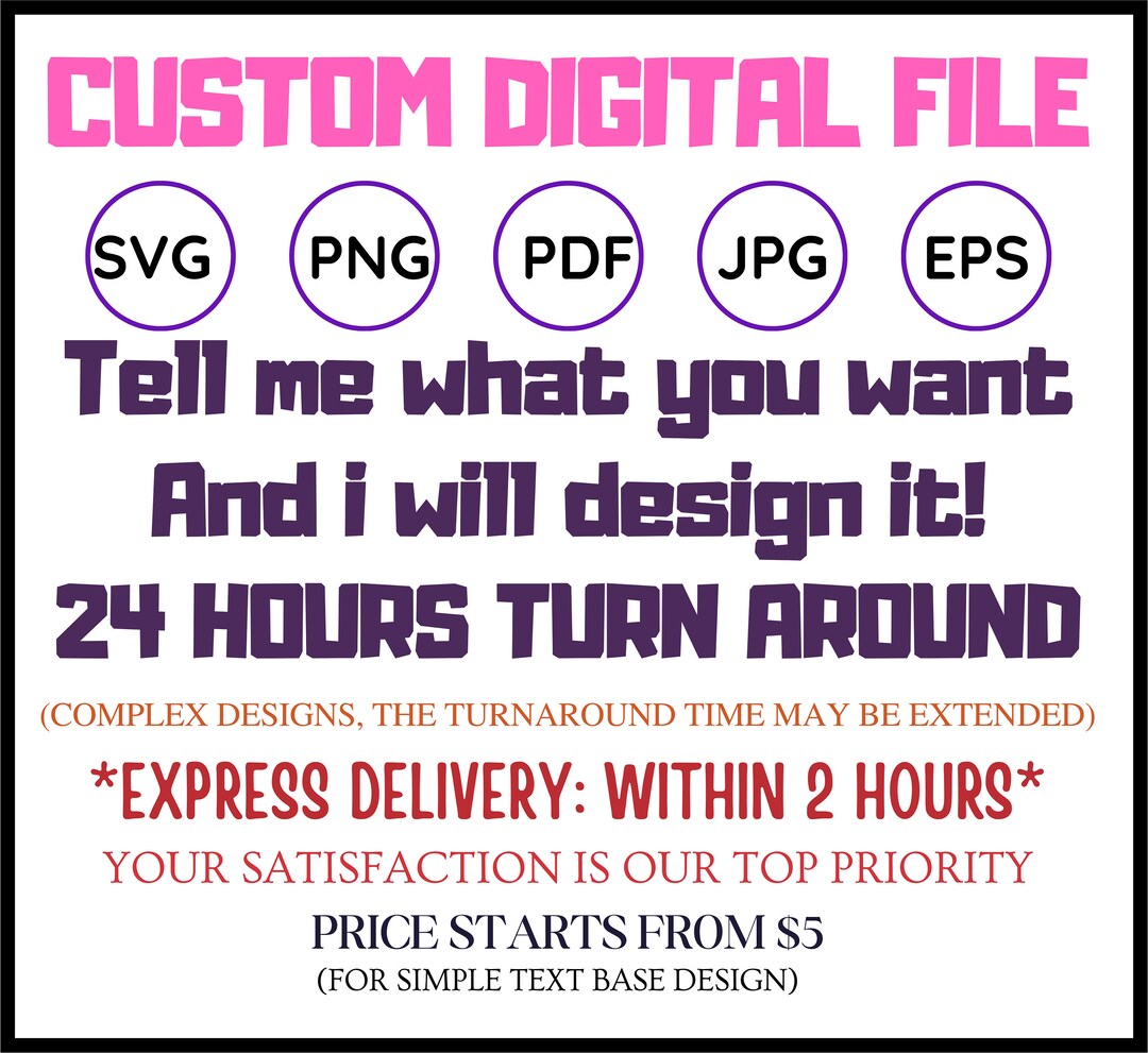 Custom SVG Design Service: Professional Graphic Design (digital File ...