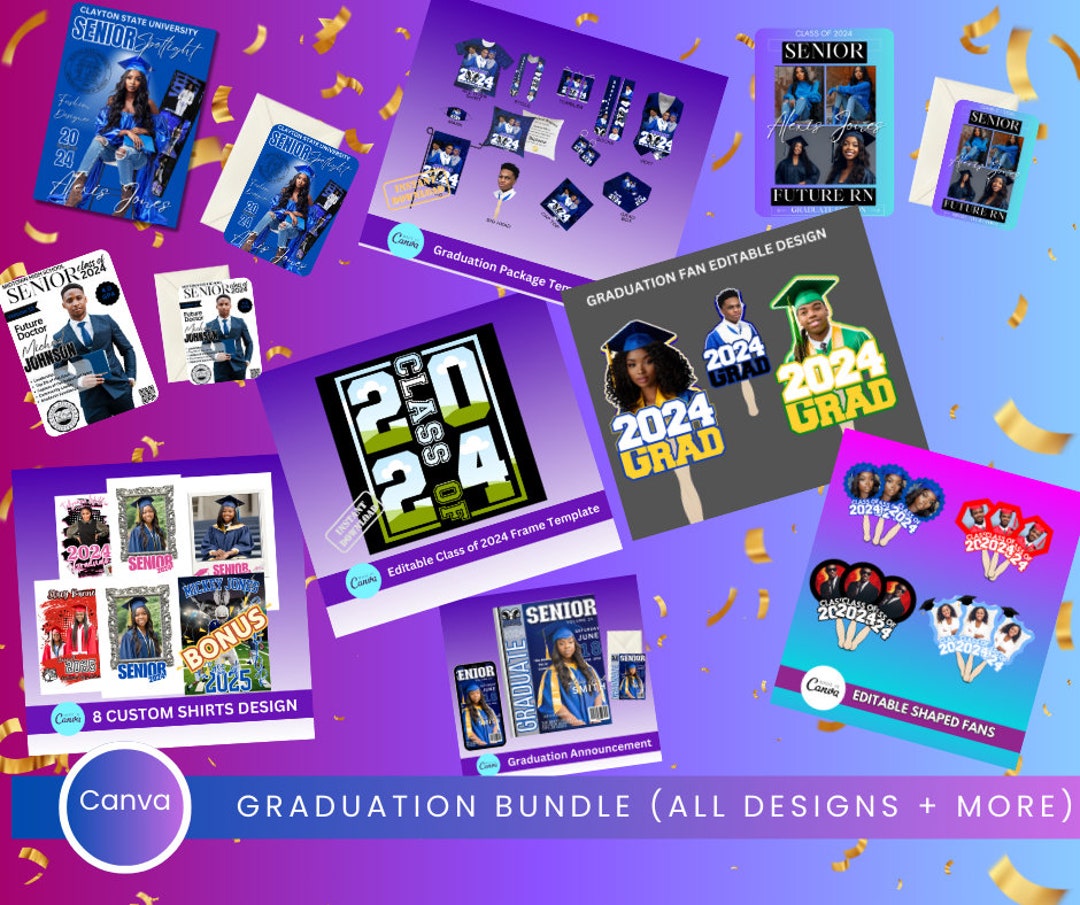 Special Edition Graduation Designs Template Bundle Editable Canva ...