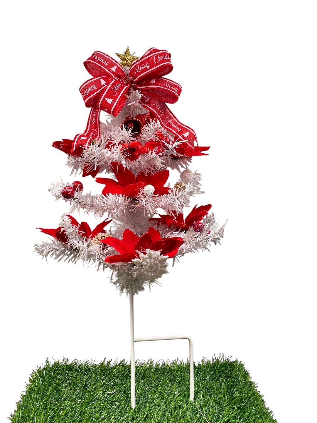 Christmas Cemetery Tree Stake: Holiday Memorial Arrangement - Etsy
