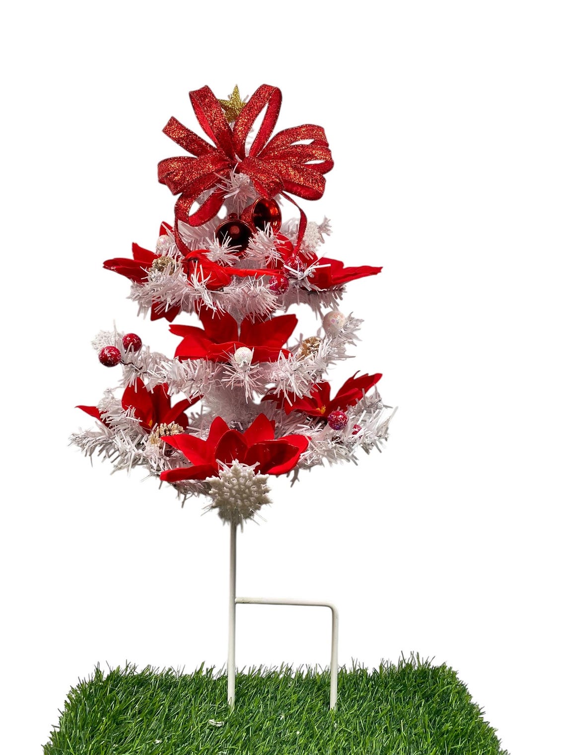 Christmas Cemetery Tree Stake: Holiday Memorial Arrangement - Etsy