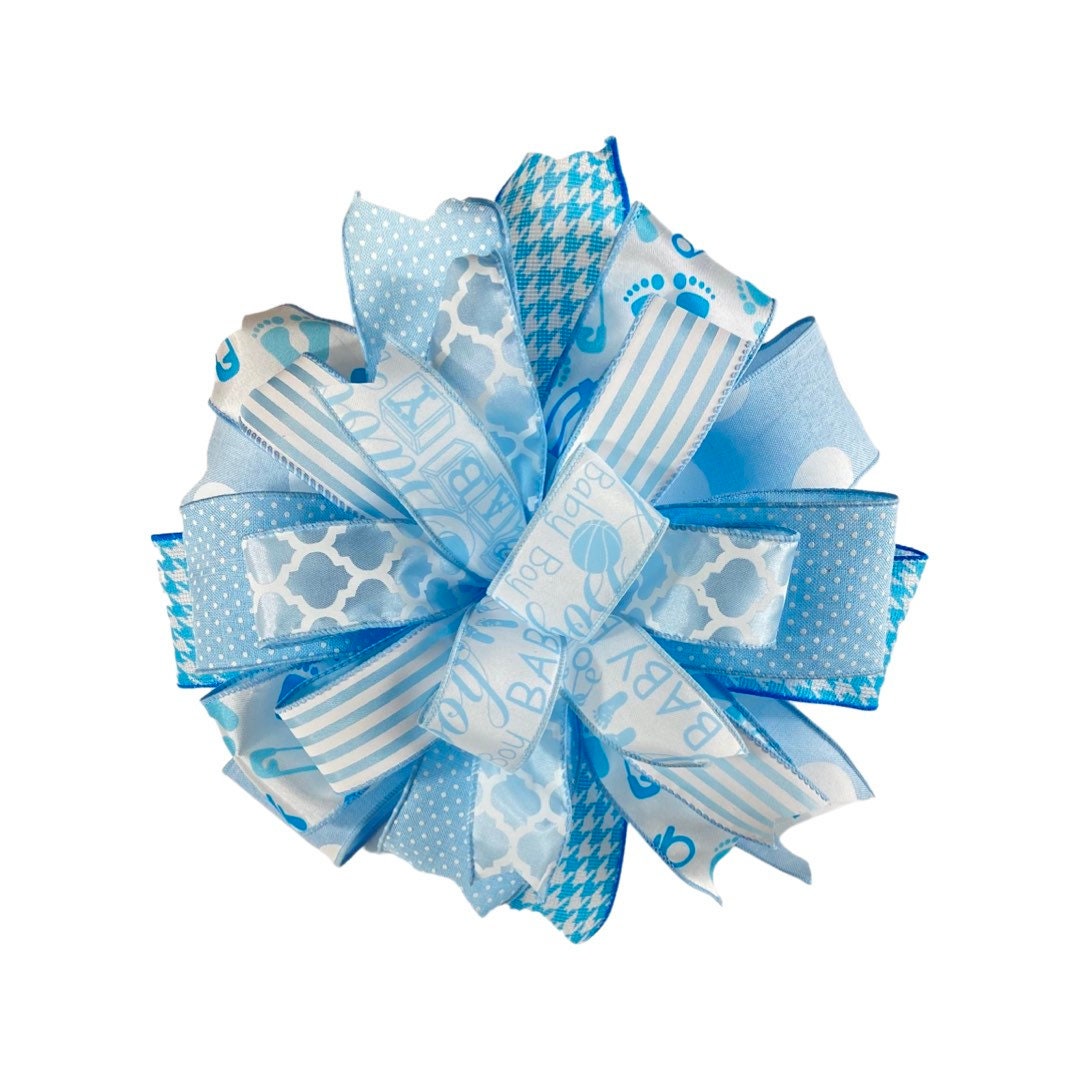 It’s a Baby Boy Blue Bow, Boy Bow, Blue Baby Bow, Boy Gender Reveal Bow ...