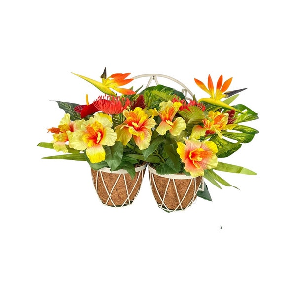 Tropical Flower Bird of Paradise and Hibiscus - Etsy