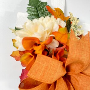 Fall Cemetery Cross Memorial Stake Arrangement, Cemetery Flower ...