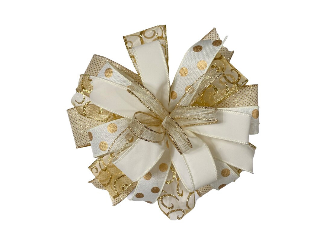 Christmas Tree or Tree Topper Bow, Mailbox Bow, Wreath Bow, Lantern Bow ...