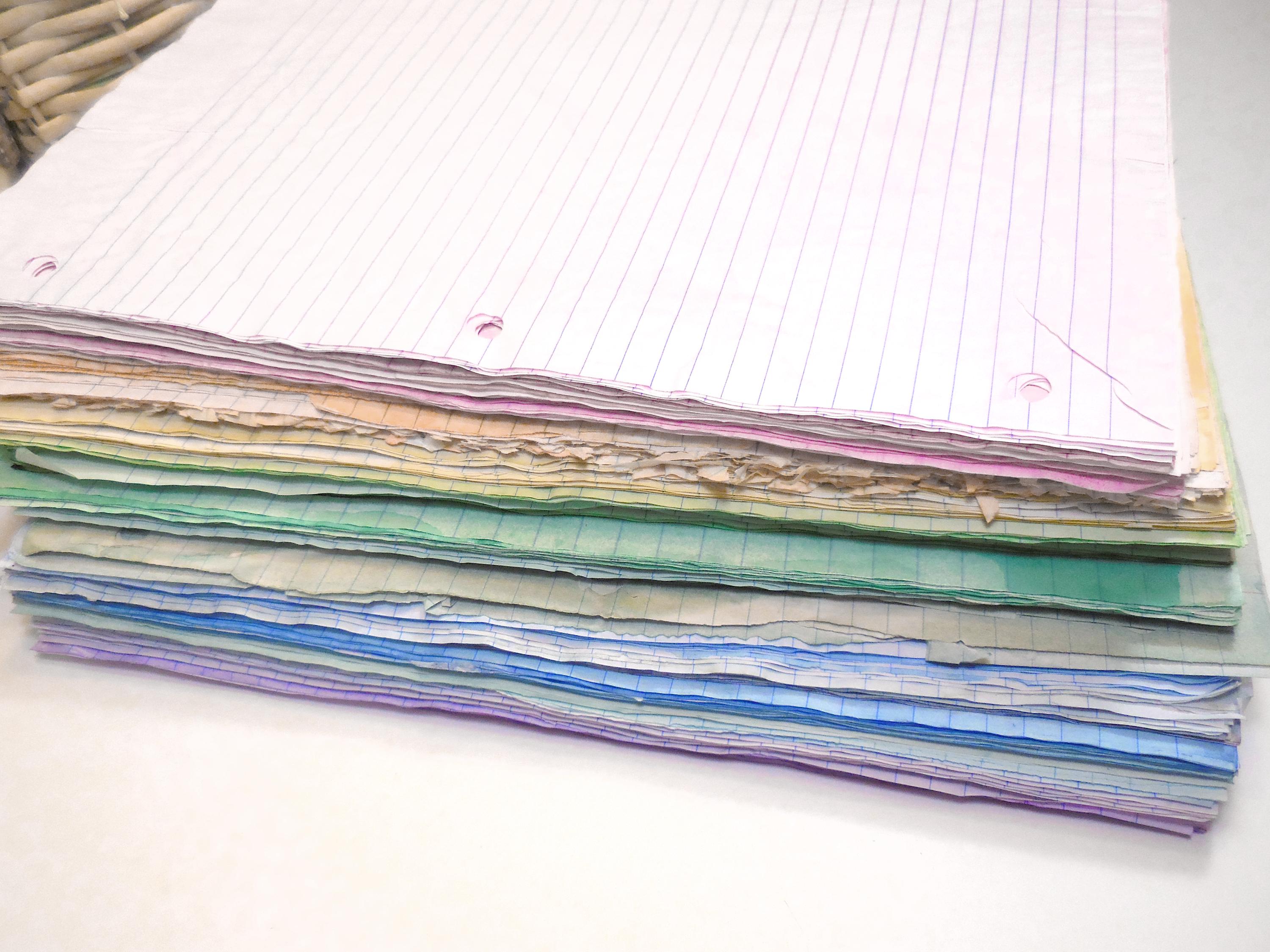Lined Notebook Papers in 34 Assorted Colors ~ Scrapbook & Junk Journal ...