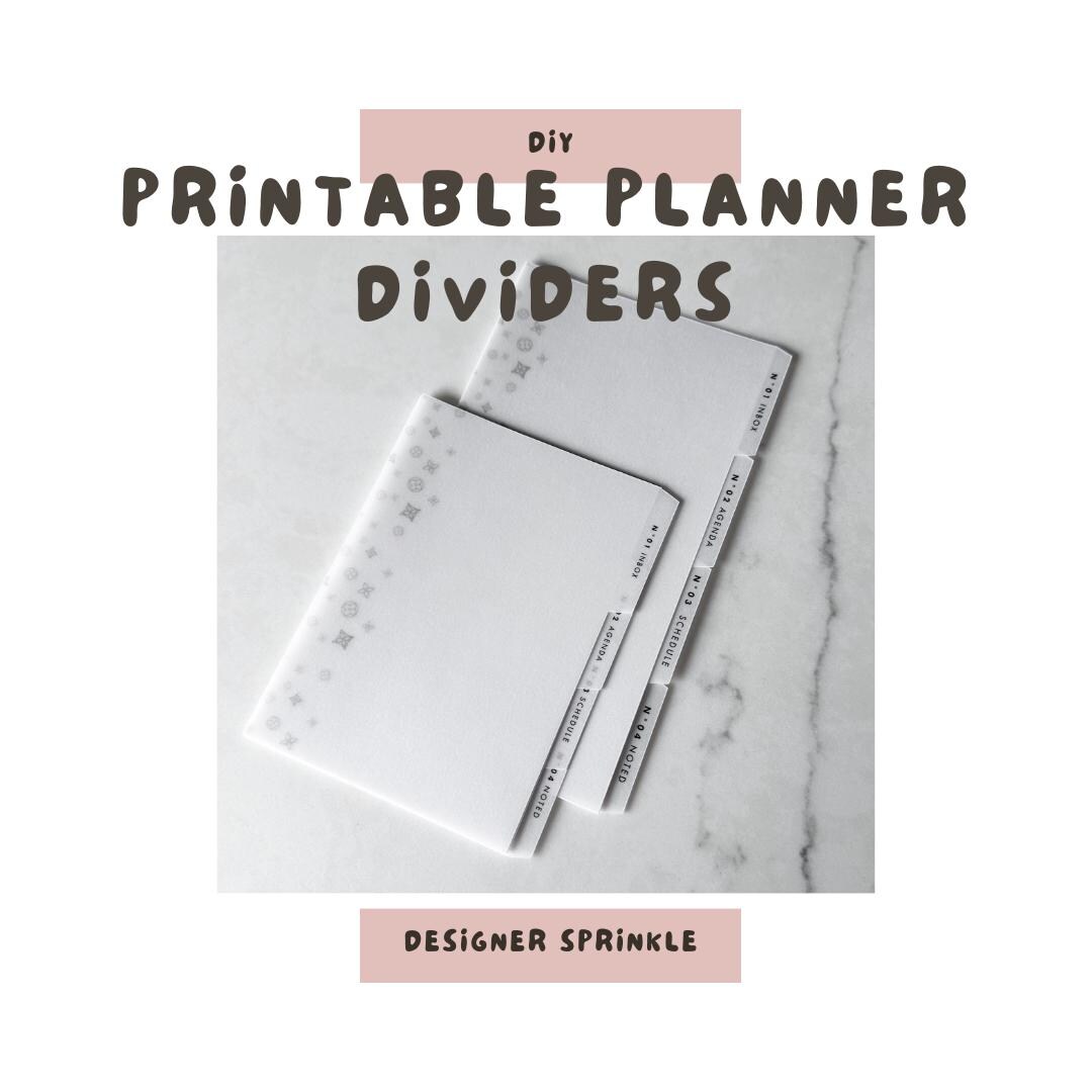 Personal | Printable Side Dividers | Designer Sprinkle - Etsy