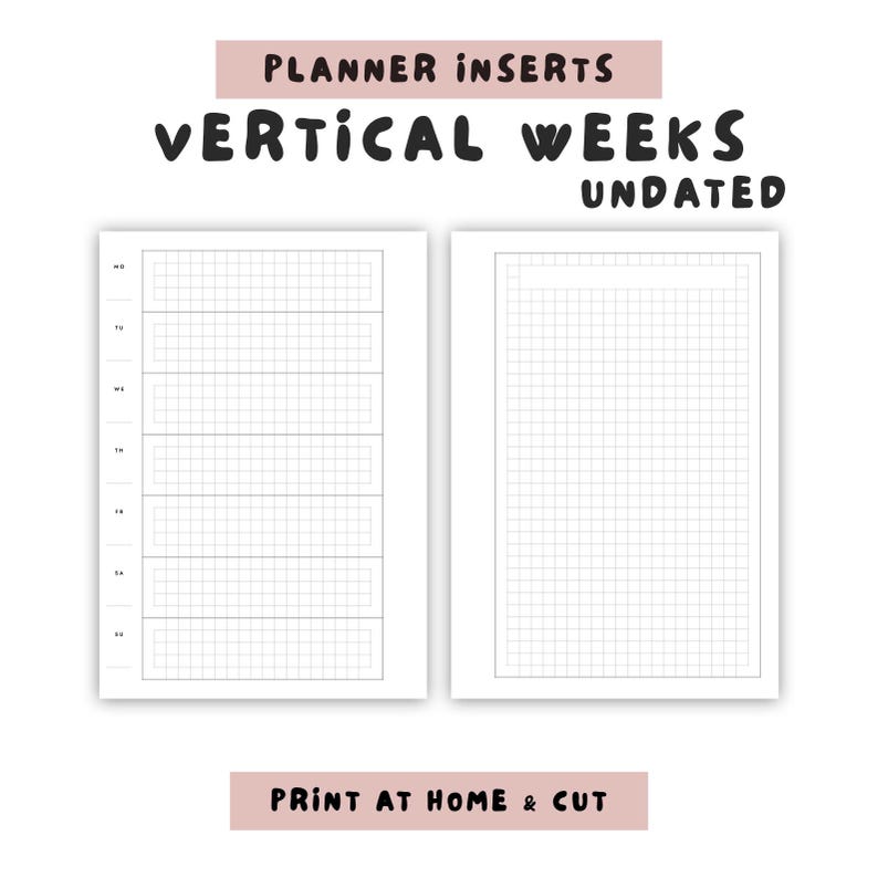 A5 | Printable Undated Vertical Week - Etsy