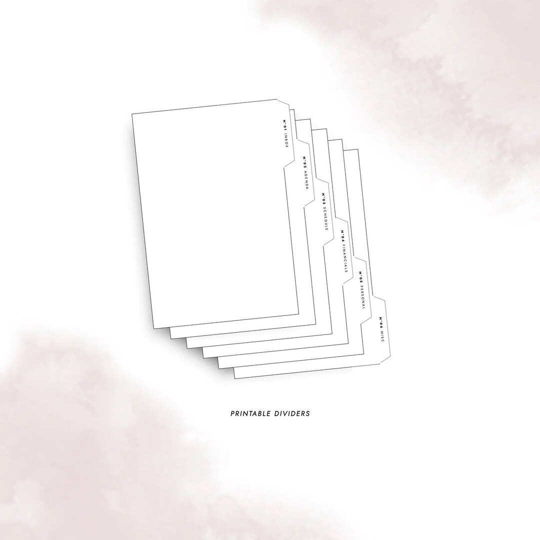 Pocket Printable Side Dividers - Etsy