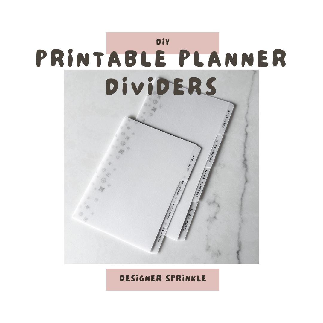 Pocket Printable Side Dividers Designer Sprinkle - Etsy