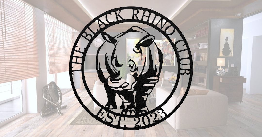 Metal Rhino Sign, Rhino Bar Sign, Pool Bar, Beach Bar Sign ...