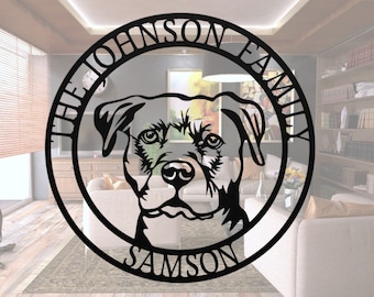 Beware American Staffordshire Terrier Guard Dog Aluminum Composite Sign ...