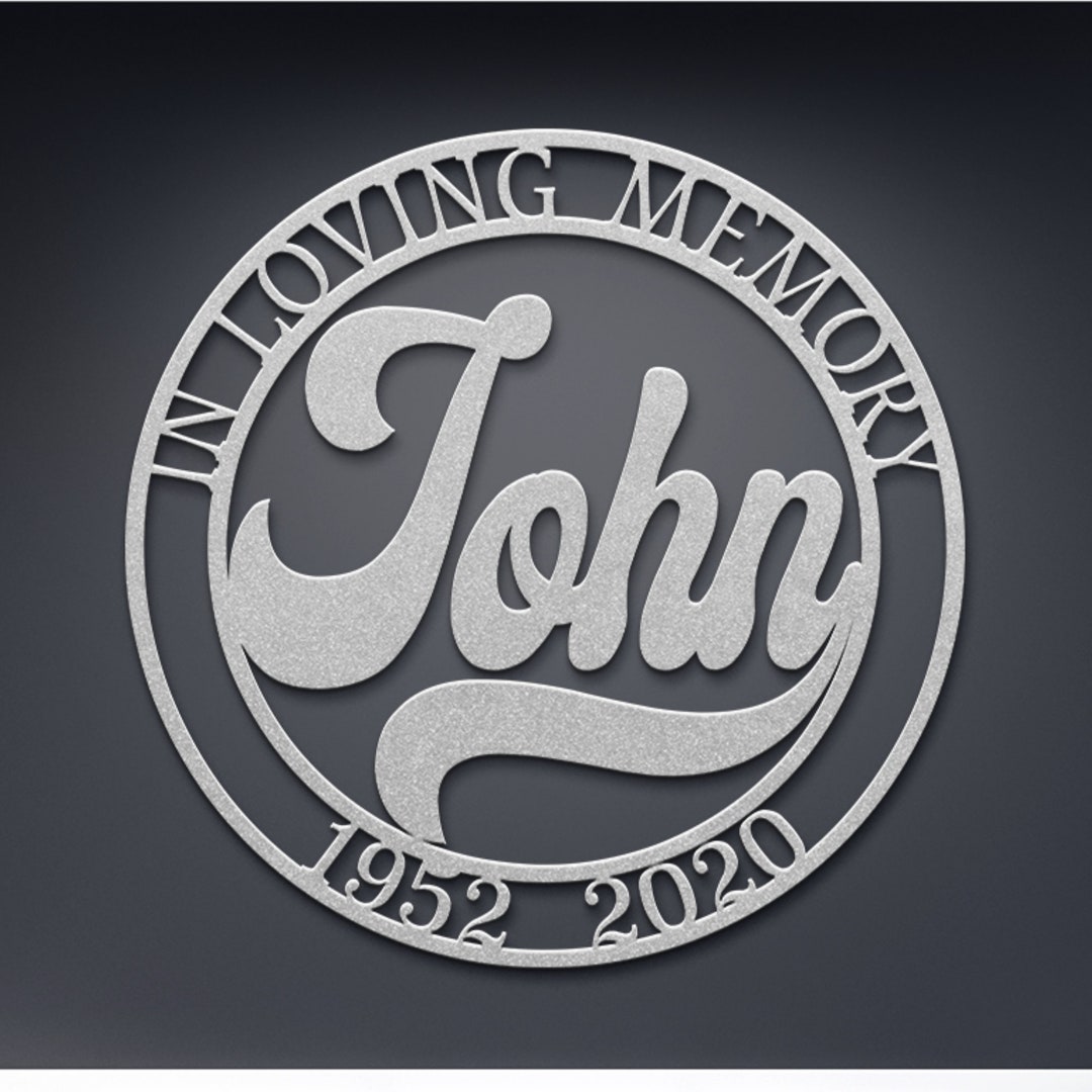 Personalized Memorial Metal Sign: in Loving Memory Wall Art - Etsy