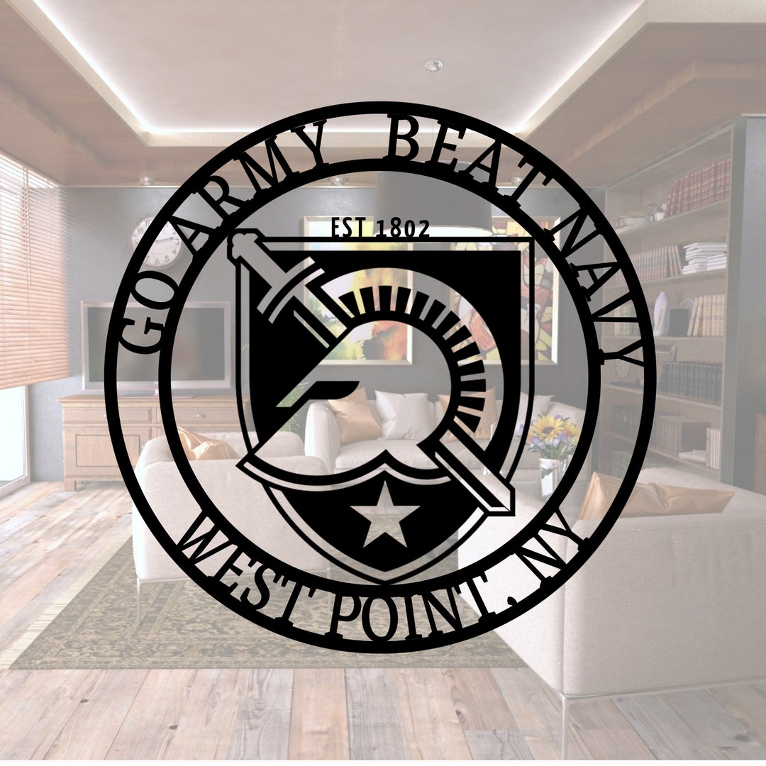 Go Army Beat Navy West Point Shield Metal Sign, United States Military ...