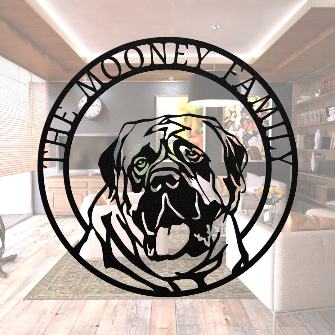 Personalized Mastiff Family Name Metal Sign, Pet Memorial Gift - Etsy