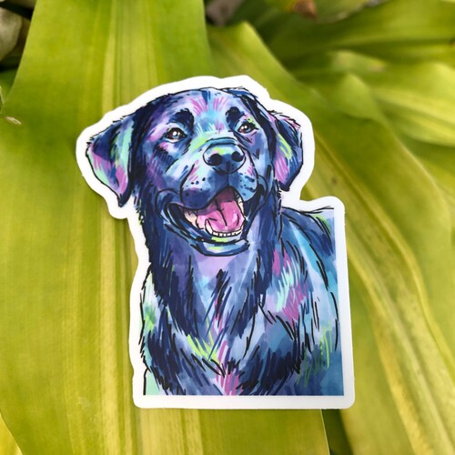 Rowdy the Labrador Decal Sticker Lab Art Gifts for Dog - Etsy