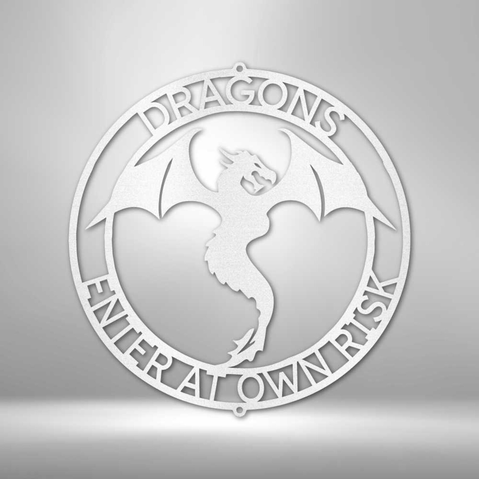 Dragon Ring Monogram Steel Sign Flying Dragon Sign Dungeons | Etsy