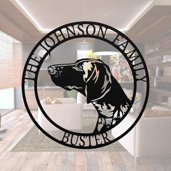 German Shorthair Pointer Metal Sign - Etsy