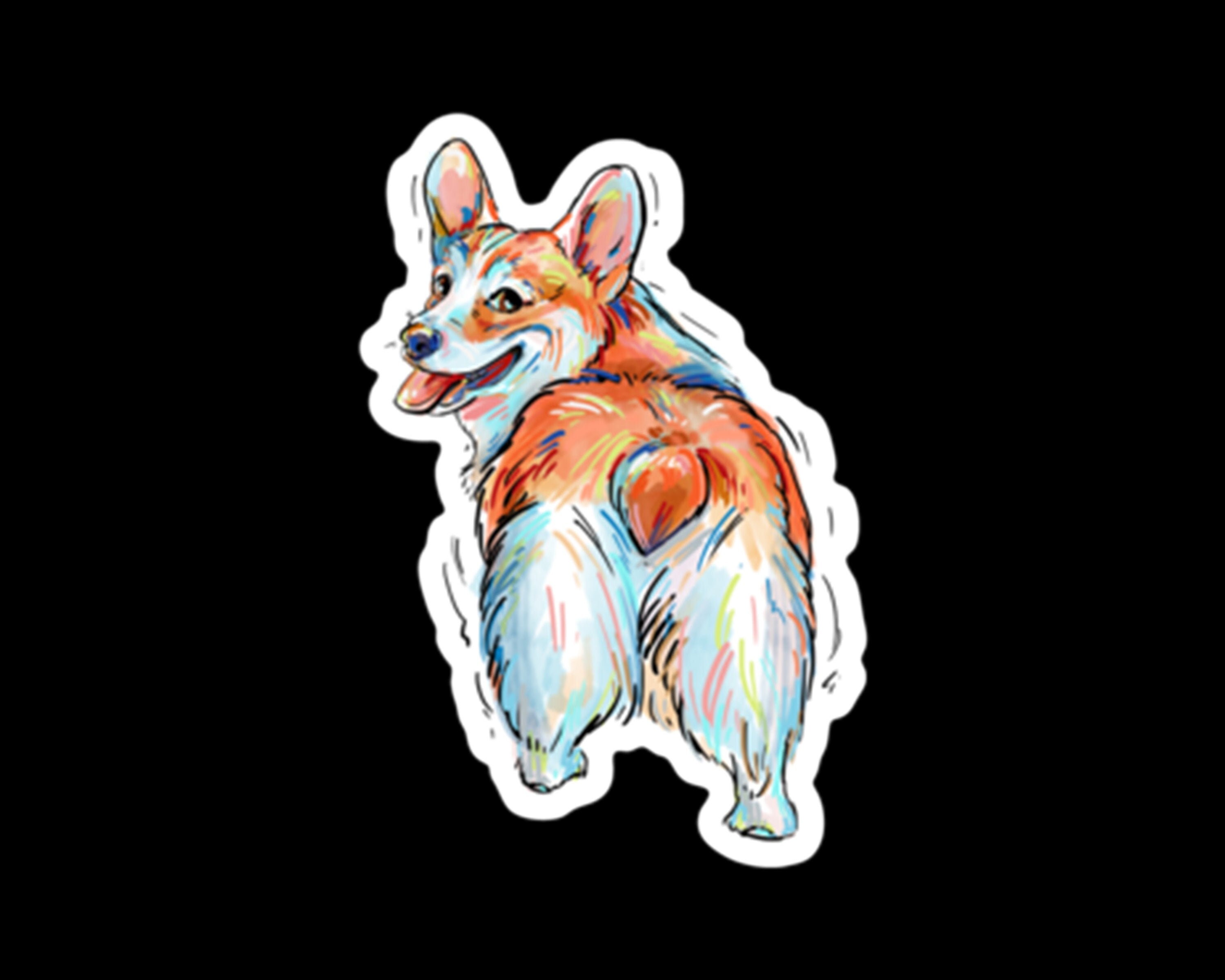 Corgi Sticker Decal for Corgi Mama Cute Dog Art Corgi Gift | Etsy