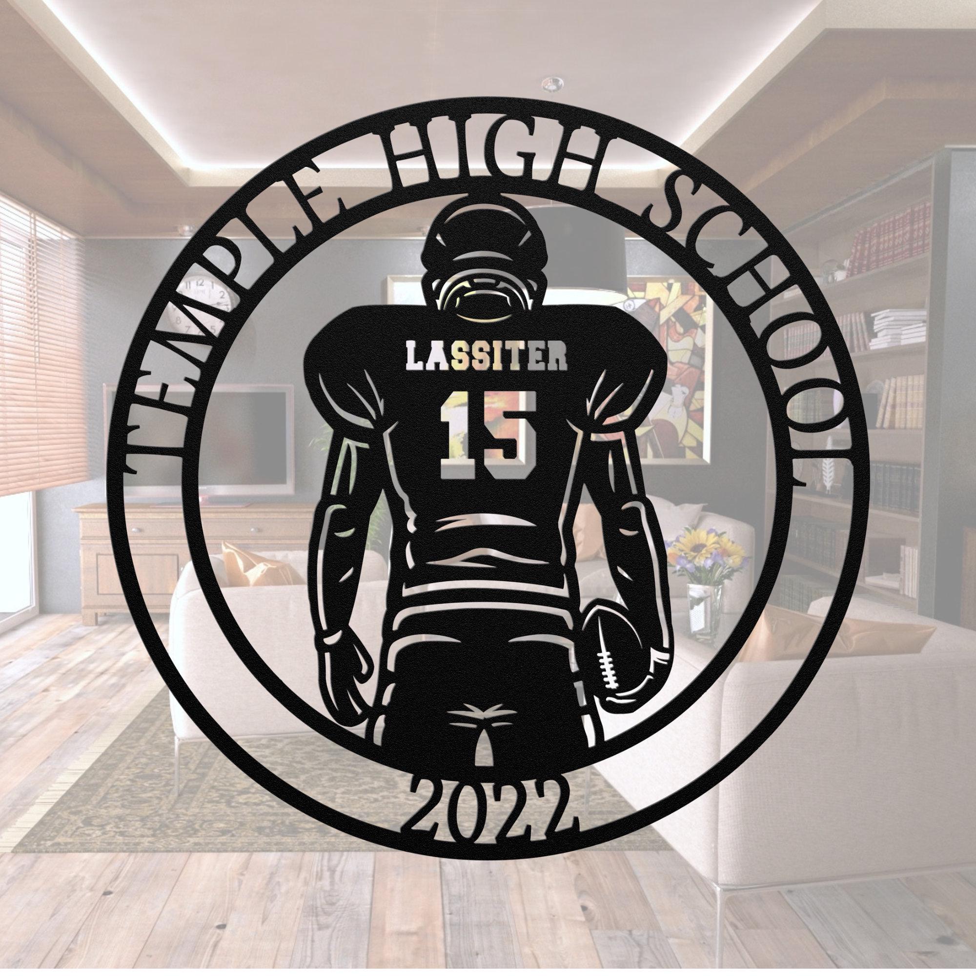 Customizable Football Metal Sign: Senior Night Gift - Etsy
