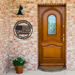 US Army Metal Sign Personalized Name, Retired Veteran Gift, USA Flag ...