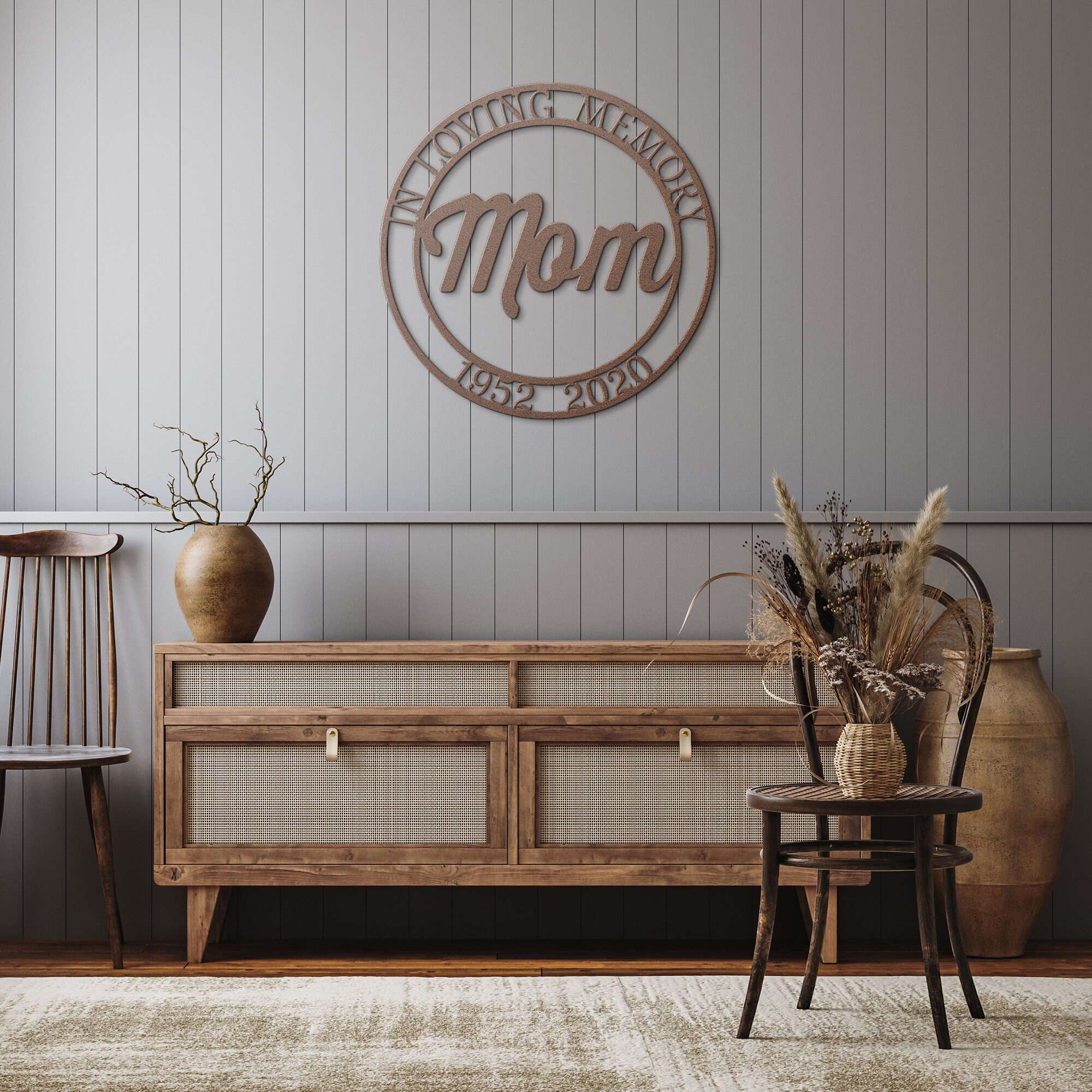 In Loving Memory Mom Metal Sign - Personalized Memorial Wall Art - Etsy