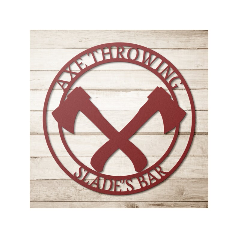 Axe Throwing Steel Sign Bar and Grill Sign Hatchet Throwing - Etsy