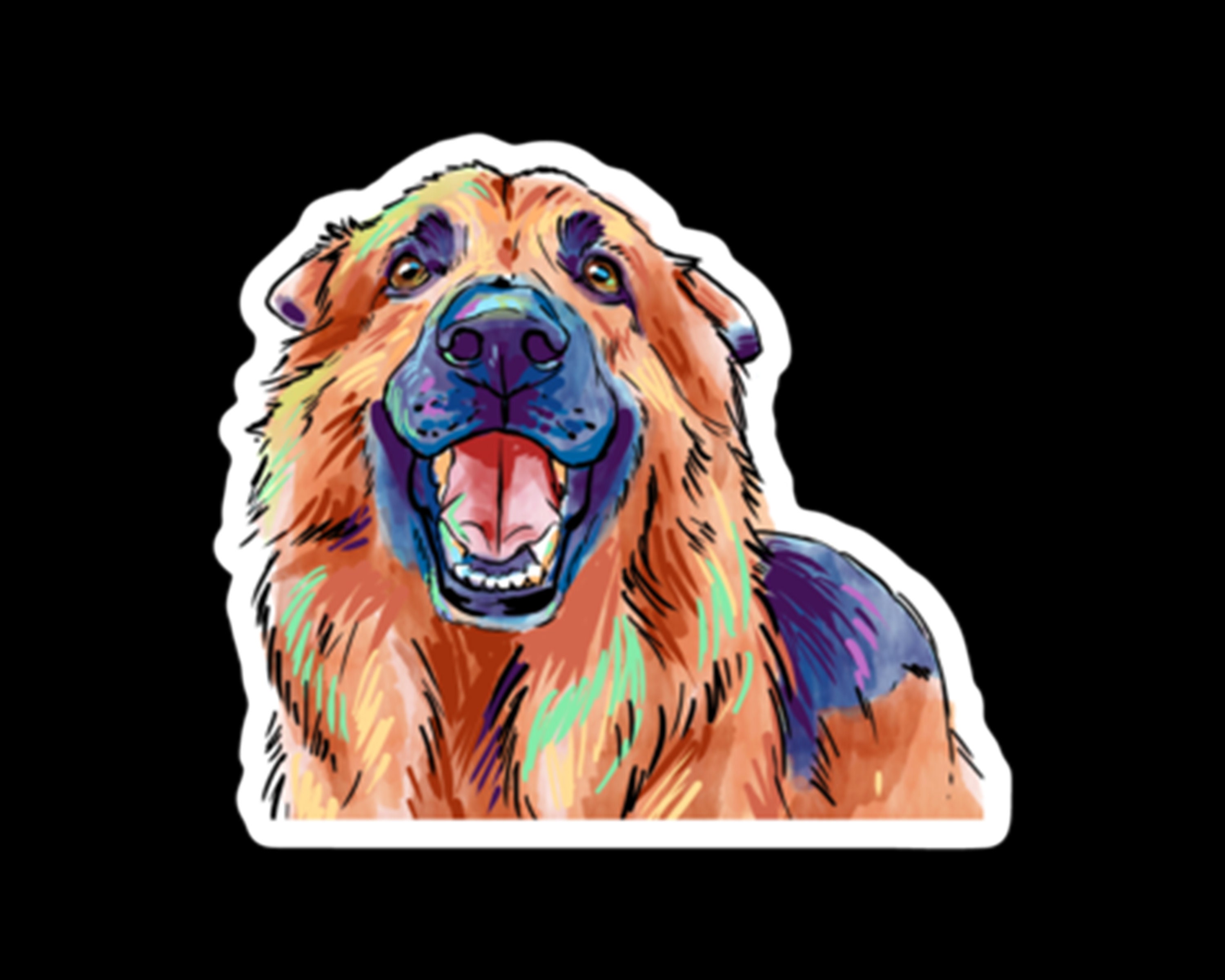 German Shepherd Sticker Decal for Shepherd Mama GSD Cute Dog - Etsy