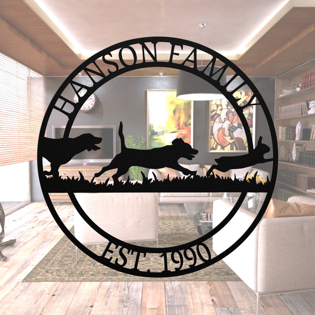 Custom Hound Metal Sign for Indoor and Outdoor Sign, Home Decor, Family ...