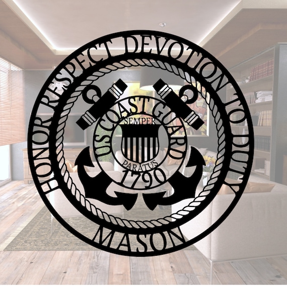 United States Coast Guard Sign US Coast Guard Metal Sign With - Etsy