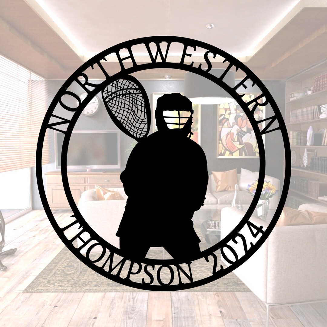 Womens Goalie Lacrosse Sign Lacrosse Player Gift, Personalized Lacrosse ...