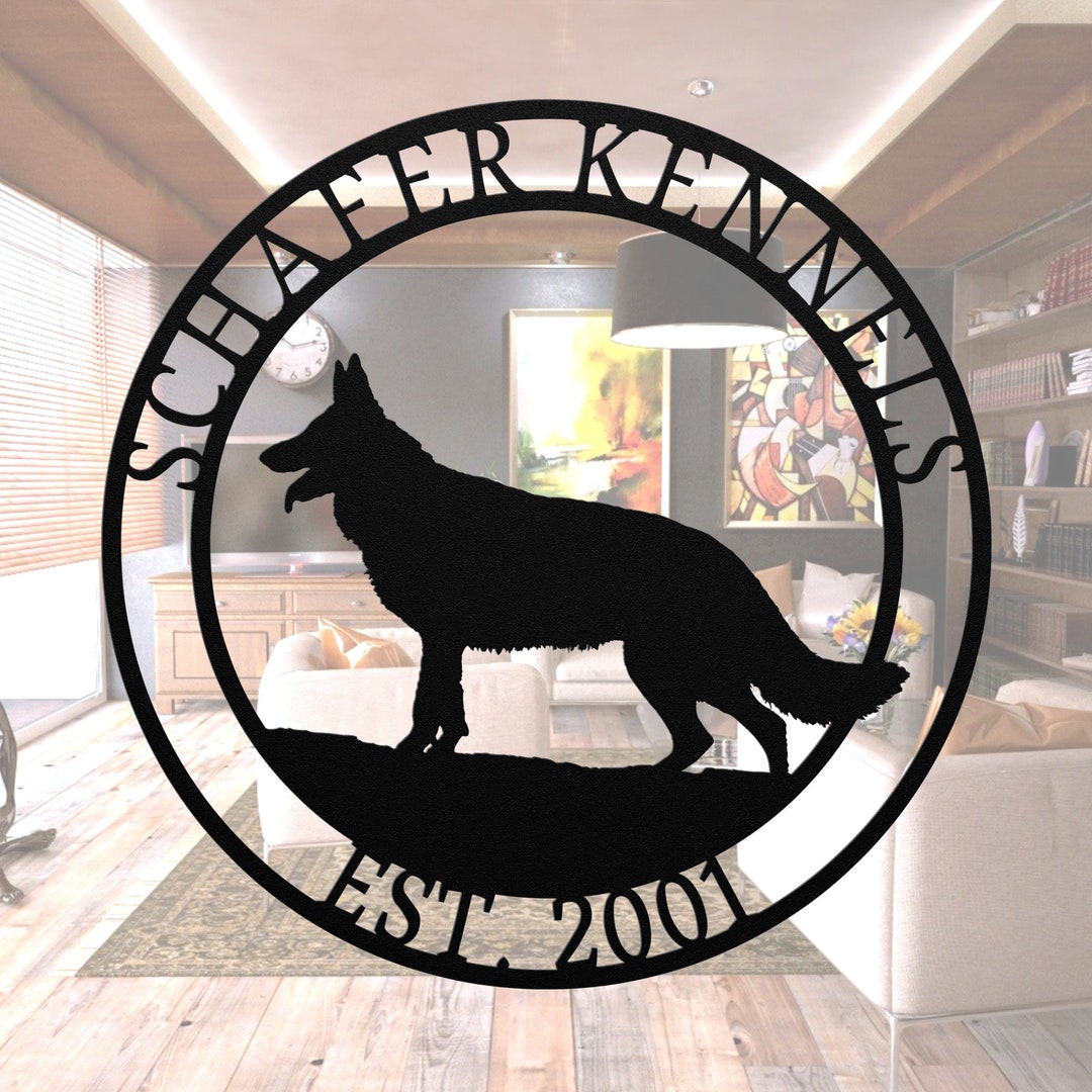 German Shepherd Kennel Sign for Indoor and Outdoor Wall, Home Decor ...