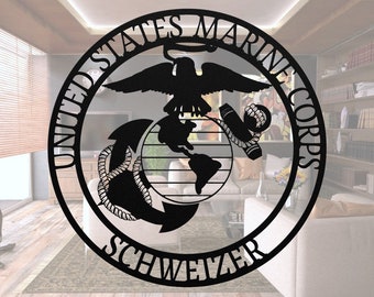 Marine Corps Metal Sign - Etsy