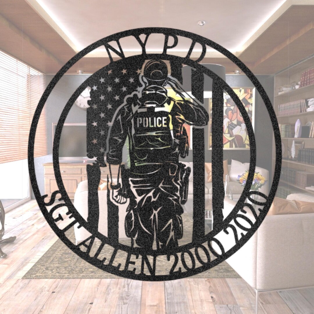 Personalized Police Officer Metal Sign, Unique Policeman Gift for ...