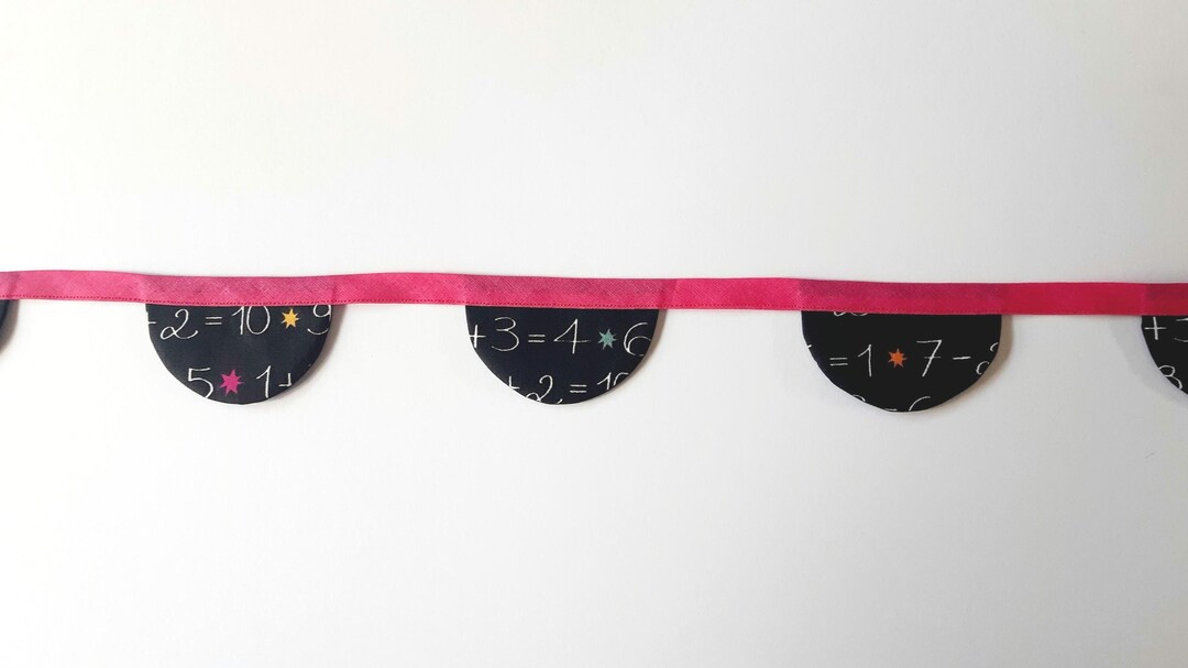 Black & Pink - Numbers Themed- Mini Scalloped Bunting Flags (10) - Etsy