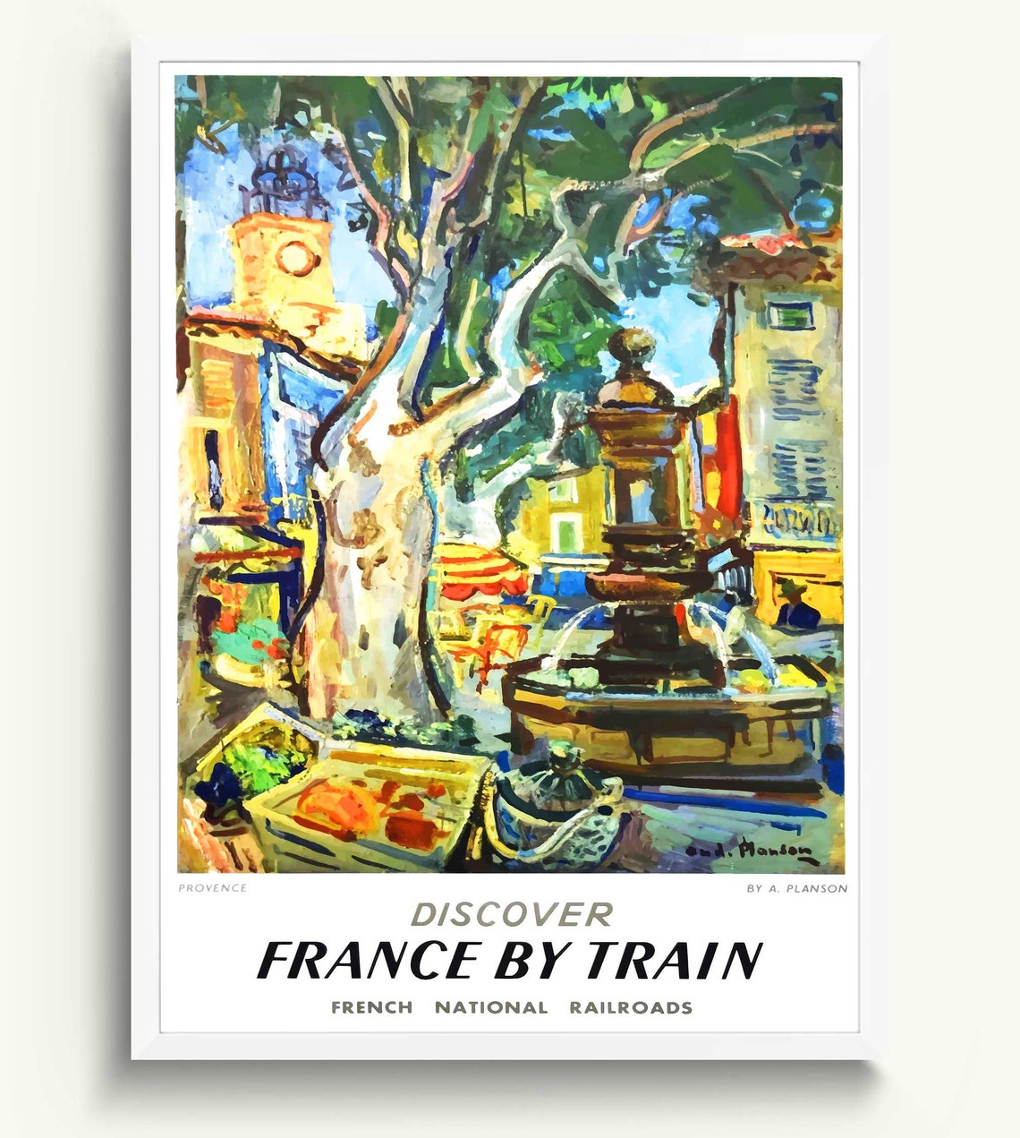 Discover France by Train Travel Poster, Vintage Travel Poster, Wall Art ...
