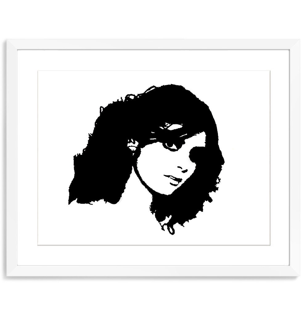 Goth Girl Art Print: Modern Punk Portrait (instant Download) - Etsy