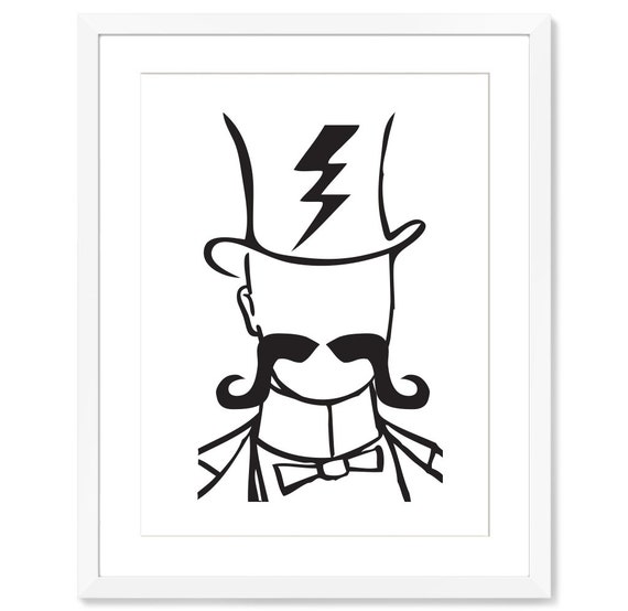 Line Art Portrait Line Art Print Printable Line Art Mustache - Etsy