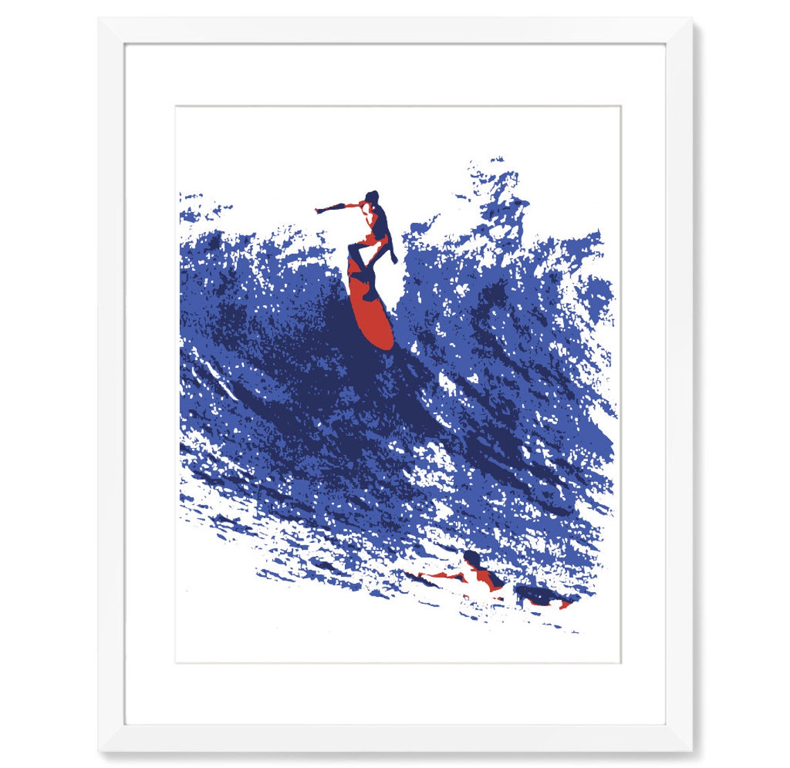 Coastal Wall Art Modern Wall Art Minimalist Art Surf Painting Surf Art ...