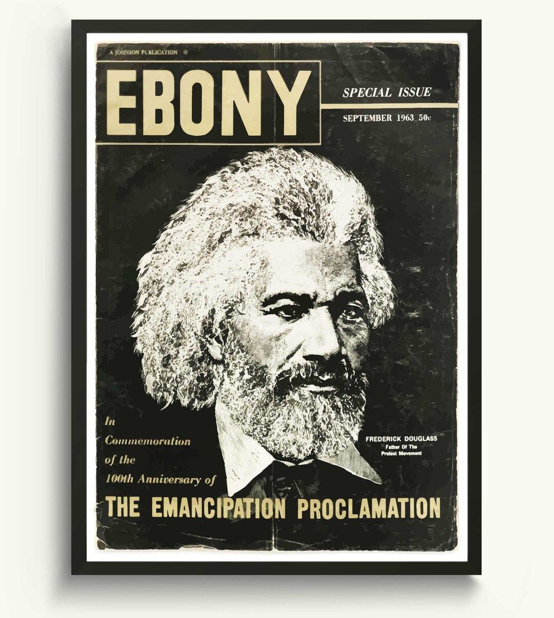 Frederick Douglass Wall Art Print, African American Black Art, Black ...